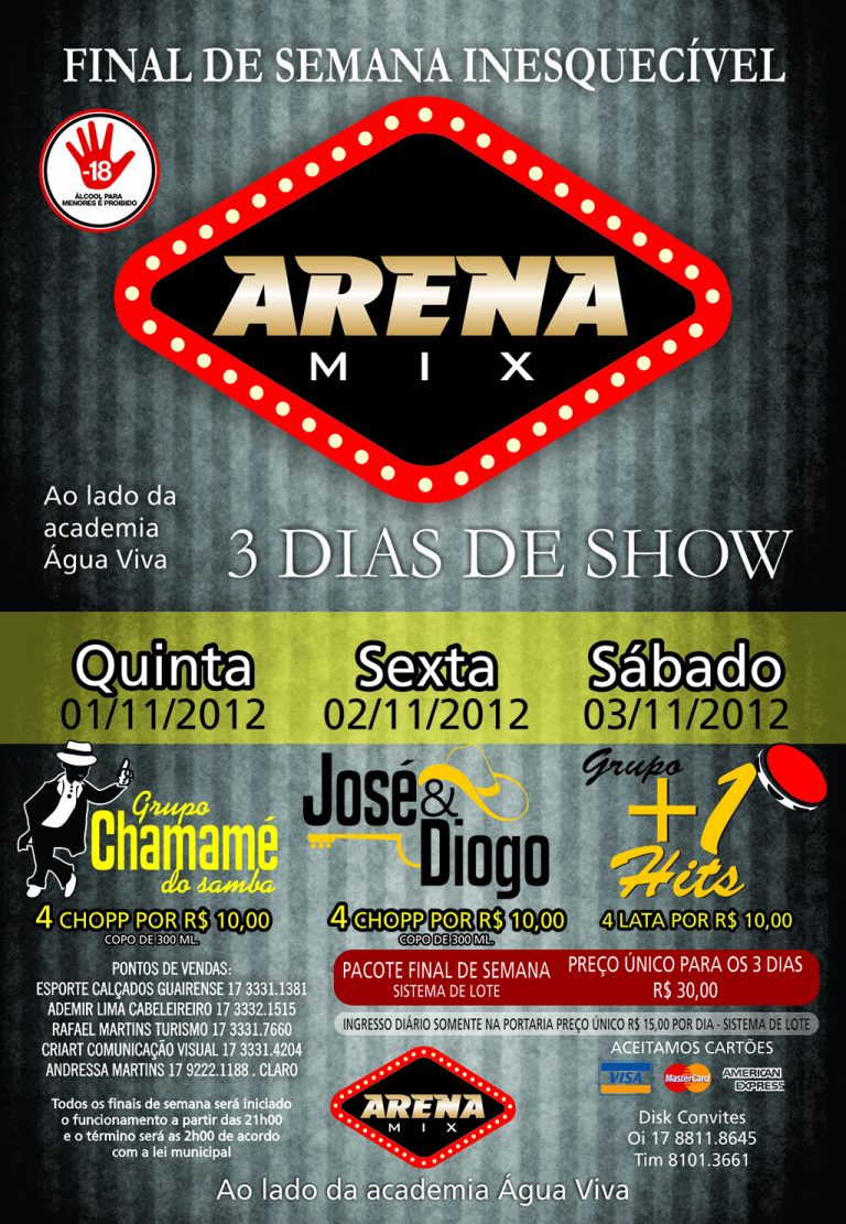 Final de semana inesquecível na Arena Mix